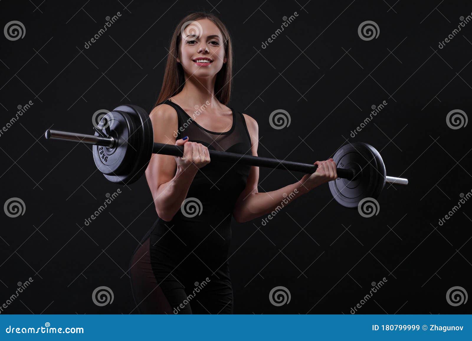 Woman lifting weight stock image. Image of body, heavy - 180799999