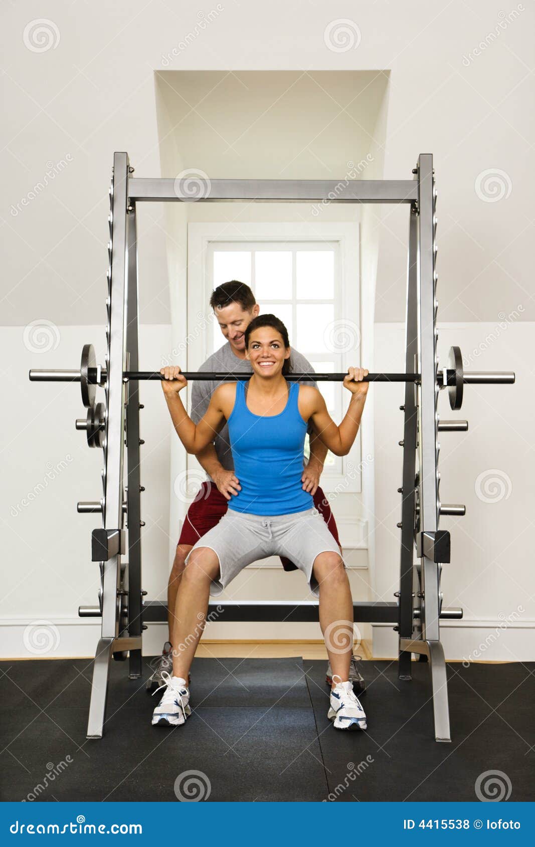 Woman Lifting Heavy Weights Stock Photography | CartoonDealer.com #8365628