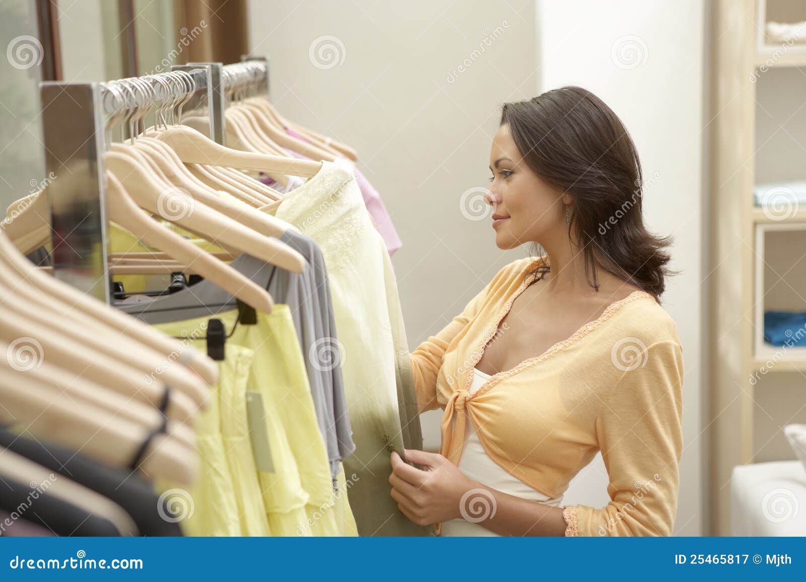 Woman Line of Clothes stock image. Image of clothes, collection - 25465817