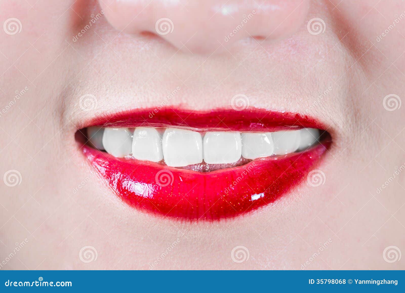 Woman Lips with Makeup Smiling Stock Photo - Image of lips, fashion ...