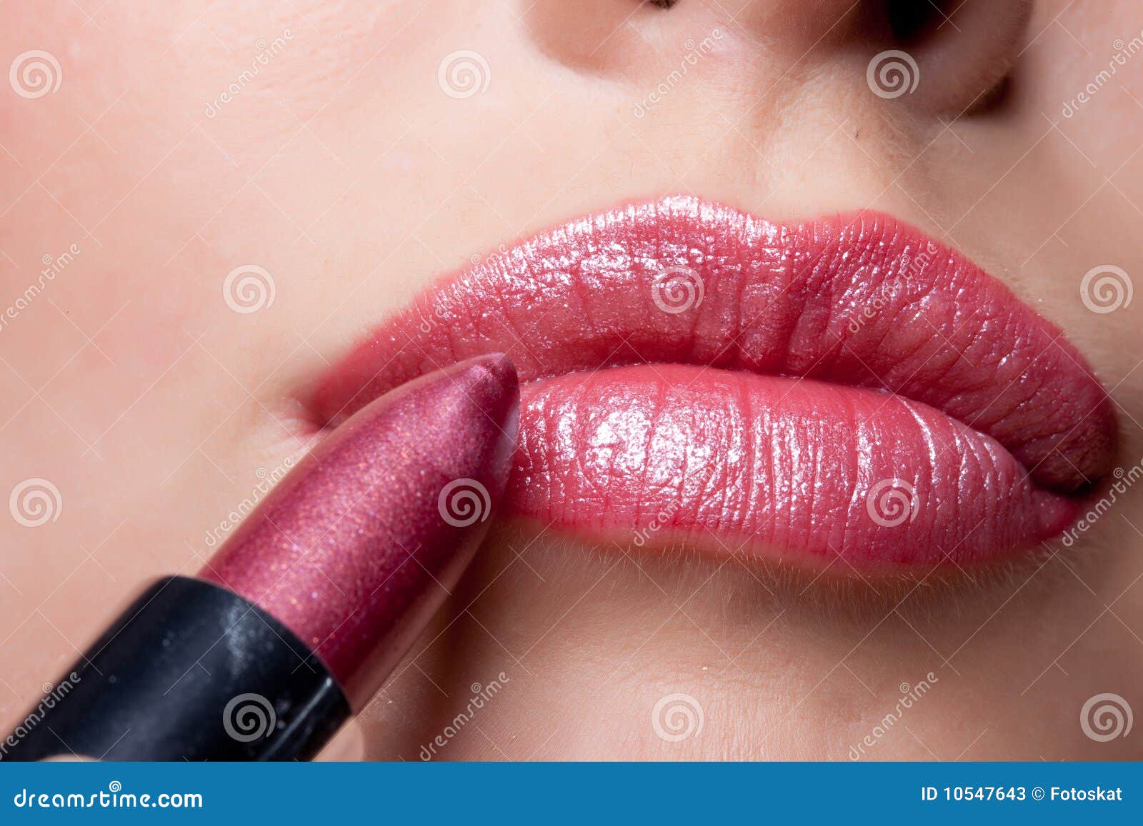 Woman and Lipstick stock image. Image of attractiveness - 10547643