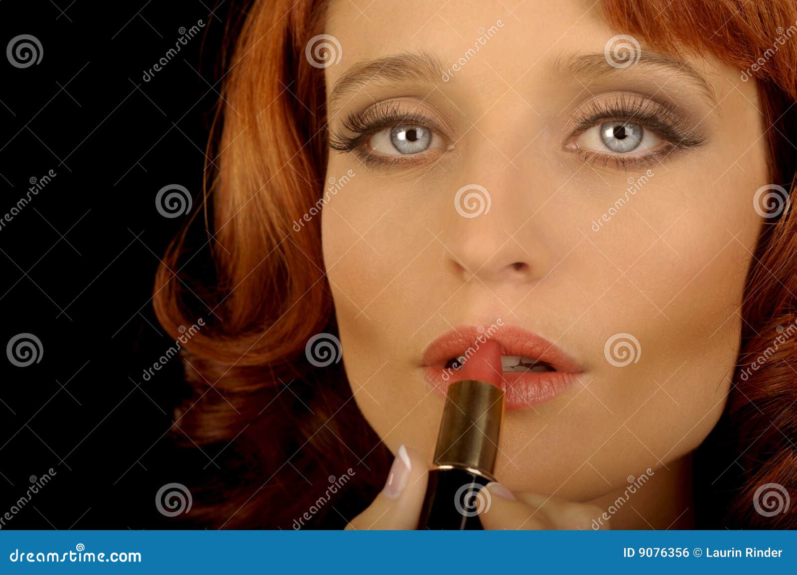 Woman with Lipstick stock photo. Image of delectable, impression - 9076356