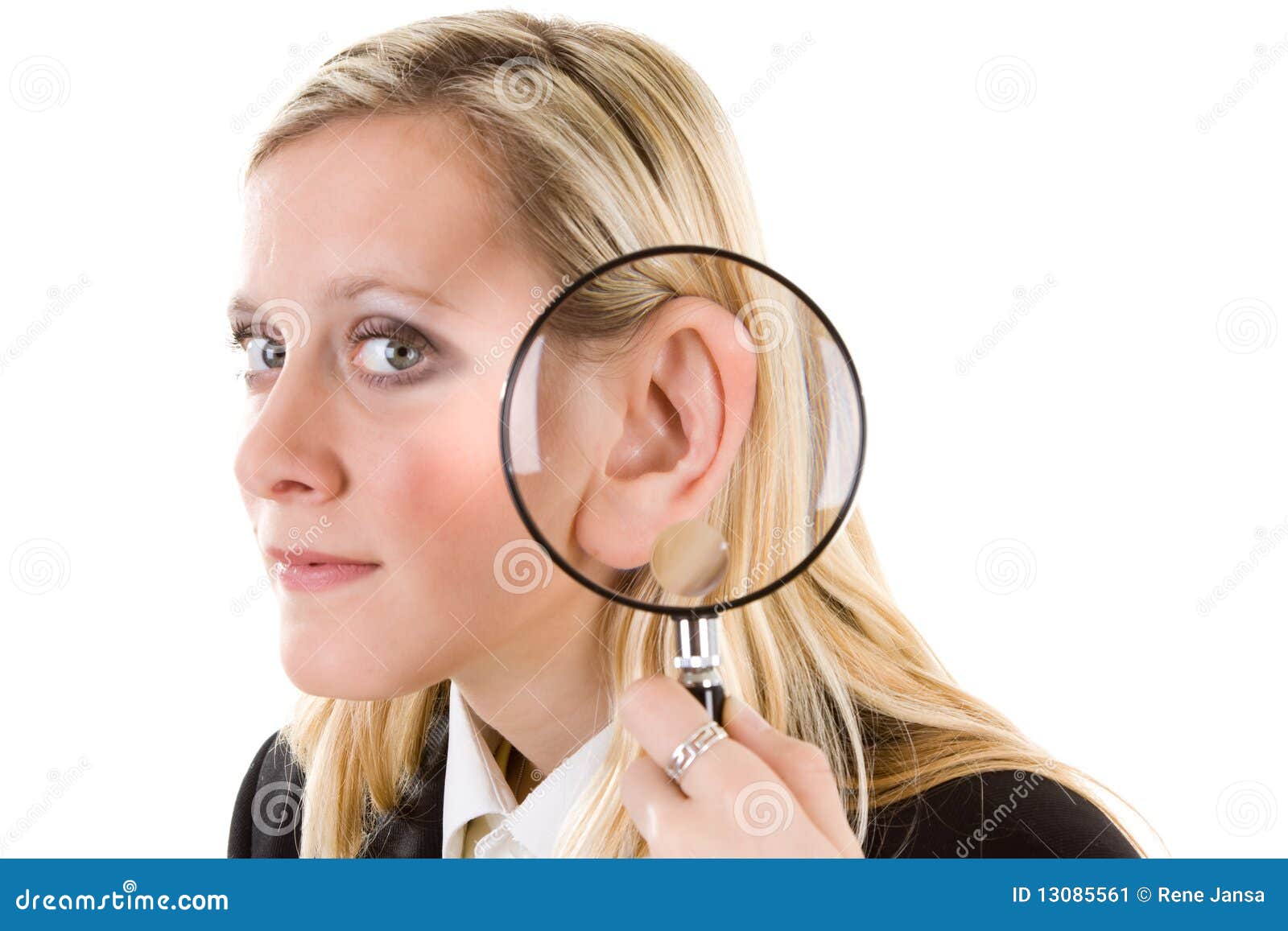 Woman listening stock image. Image of carefully, listens - 13085561