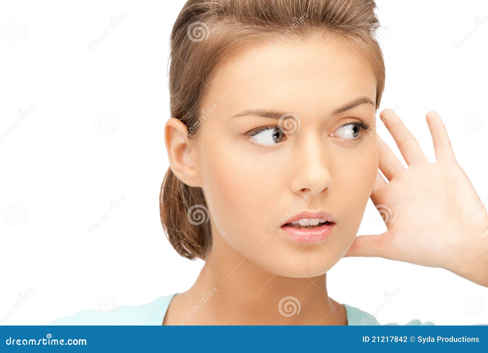 Woman listening gossip stock photo. Image of gossip, girl - 21217842