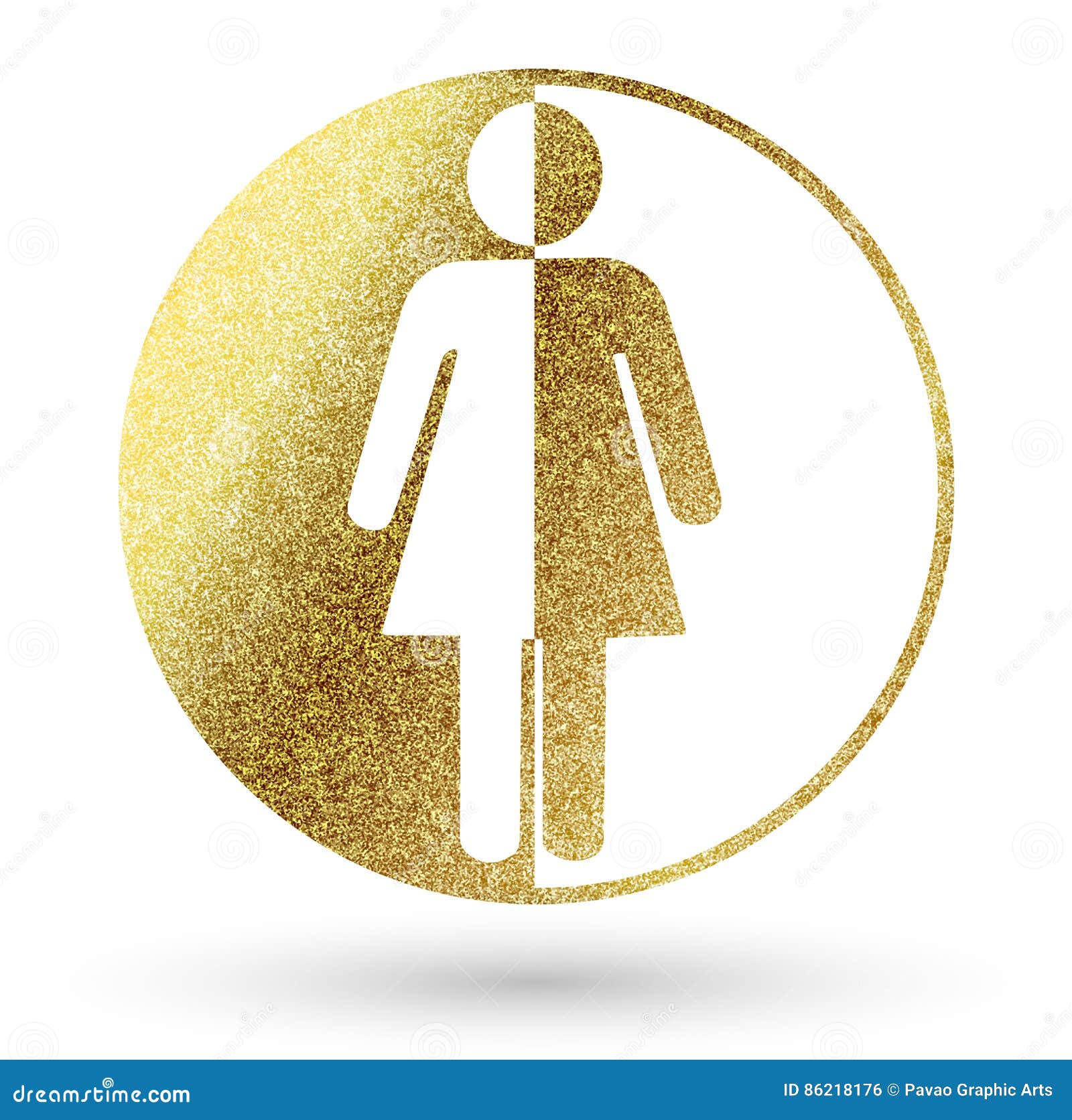 Woman logo in gold stock vector. Illustration of glitter - 86218176