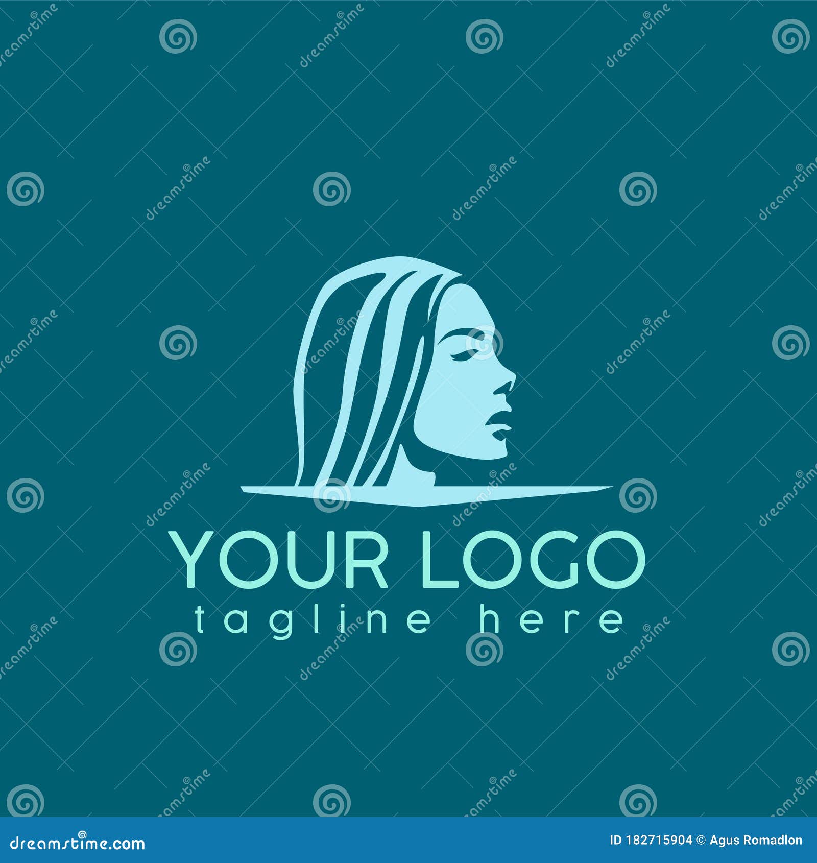 ELEGANT WOMAN LUXURY BEAUTY LOGO Light Shadow Stock Vector ...
