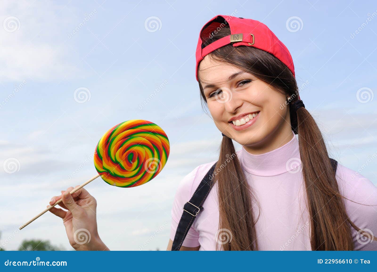 Woman with lollipop stock photo. Image of expressing - 22956610