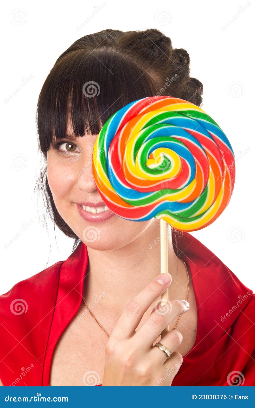Woman with lollipop stock photo. Image of lolly, candy - 23030376