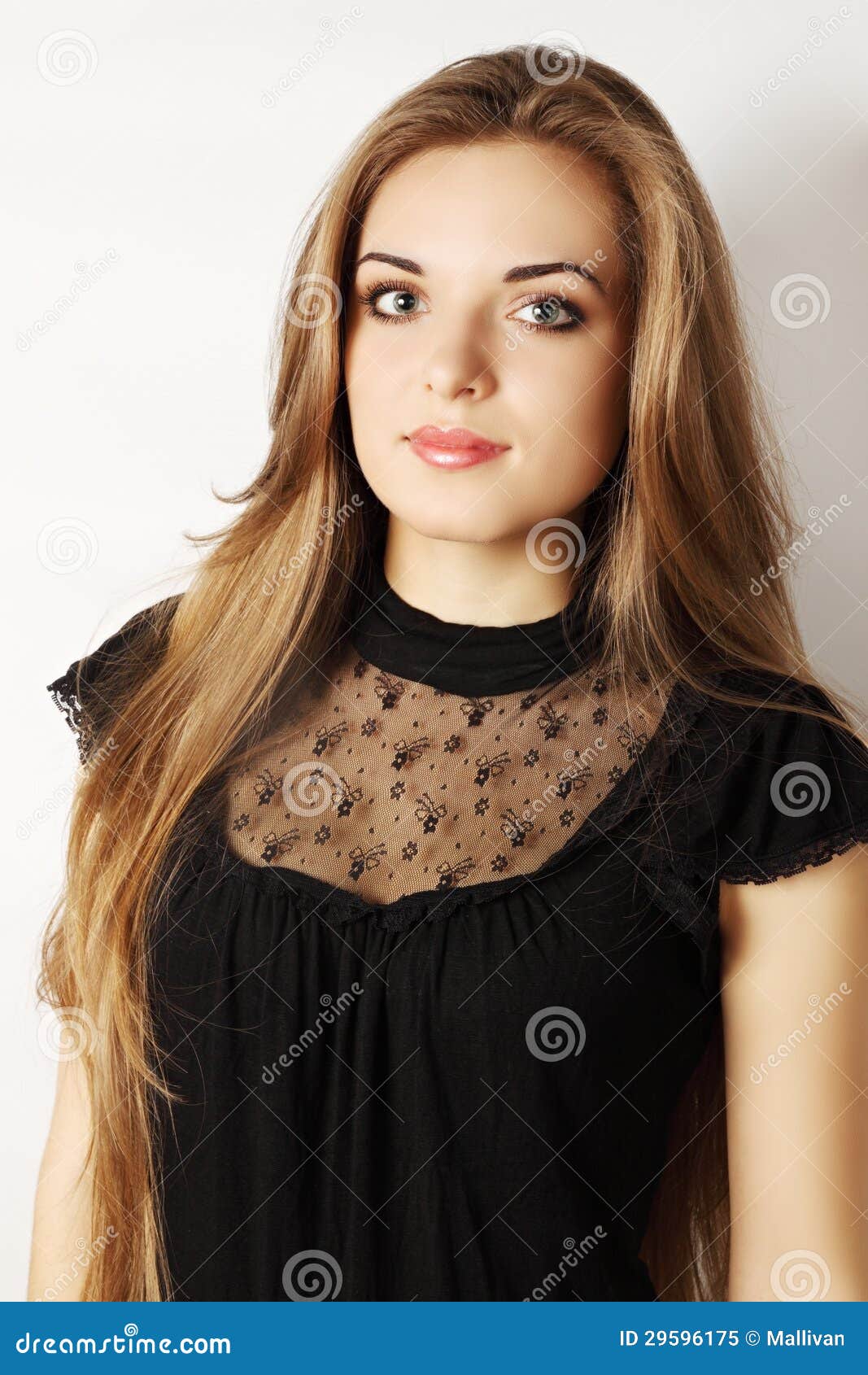 Woman with long hair stock image. Image of happiness - 29596175