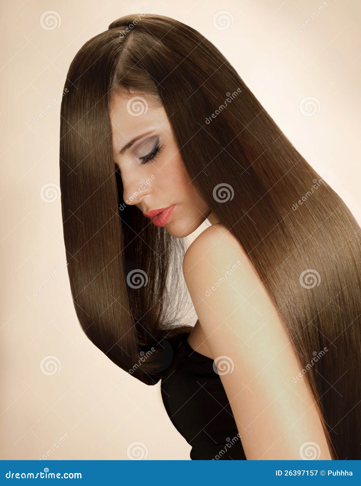 Woman with Long Hair. High Quality Image. Stock Image - Image of health ...