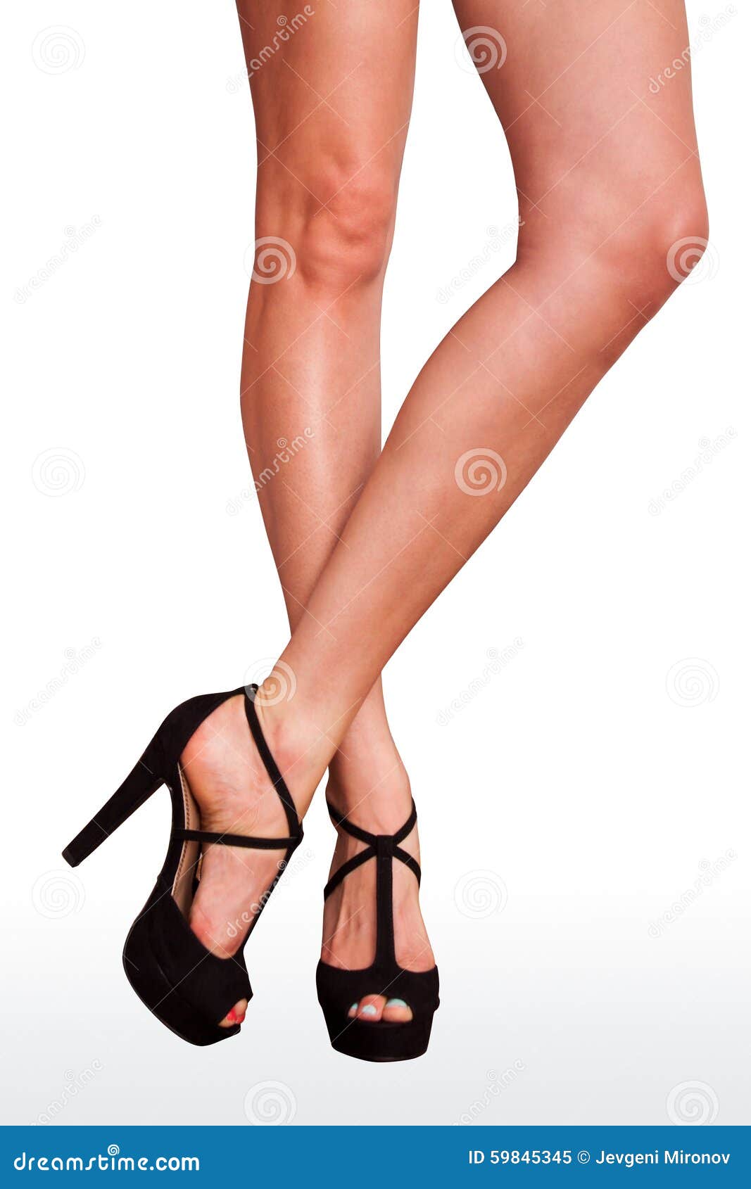 Woman Long Legs in High Heels Stock Image - Image of attractive, care ...