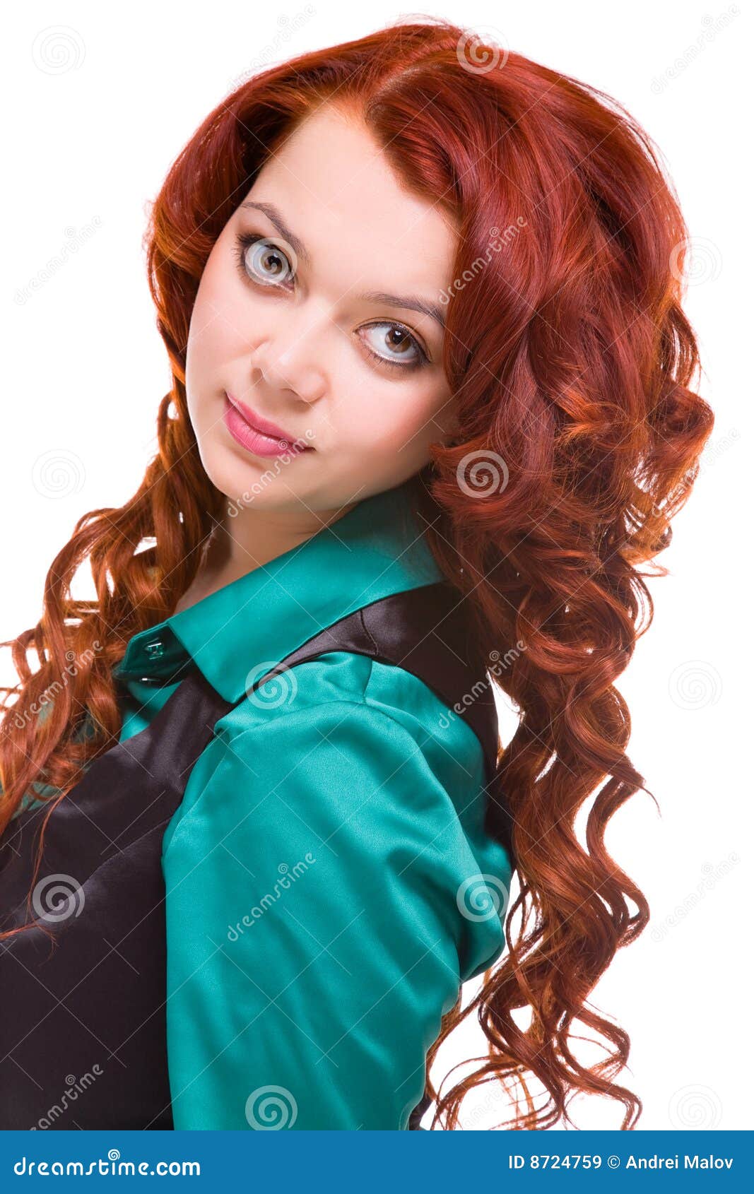 Woman with Long Rust-coloured Hair Stock Image - Image of portrait ...