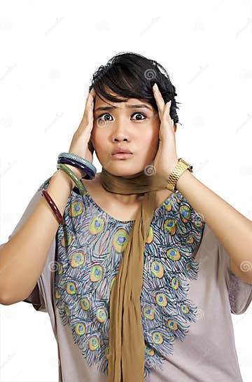 Woman Look Confuse stock image. Image of feminine, dizzy - 12145091