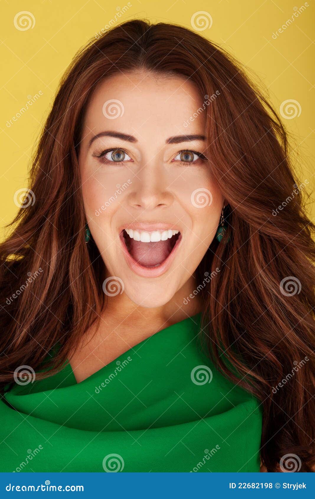 Woman Looking in Amazement and Awe Stock Photo - Image of dumbfounded ...