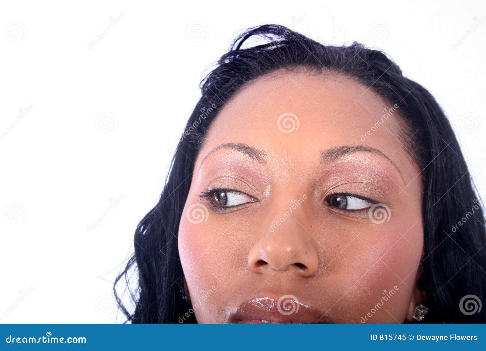 Woman Looking Around stock image. Image of thought, american - 815745