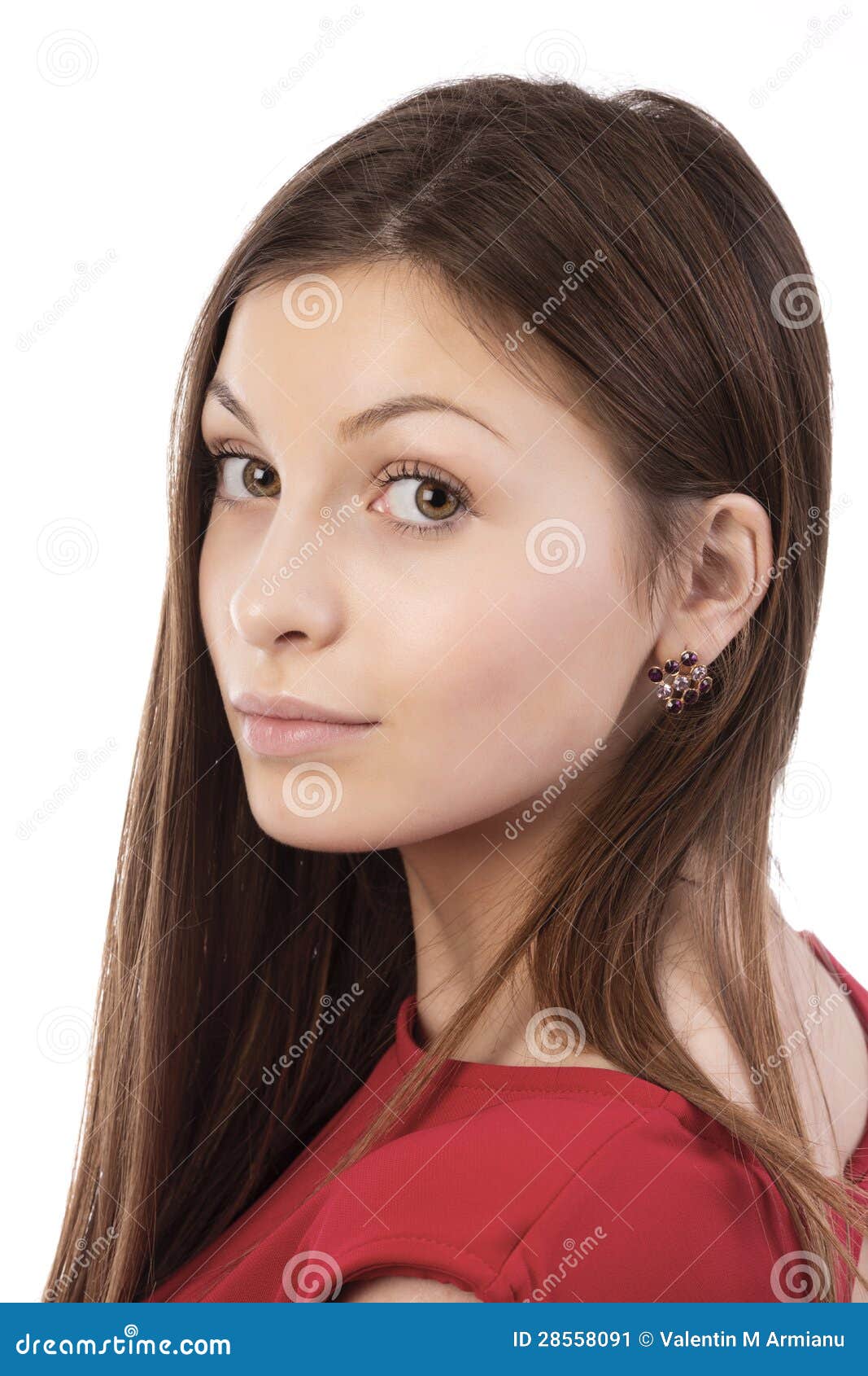 Woman looking back stock image. Image of beautiful, beauty - 28558091