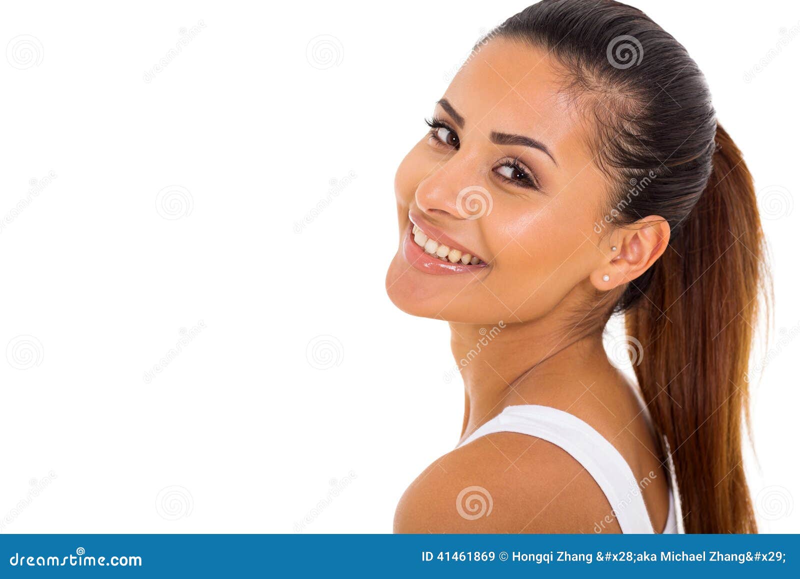 Woman looking back stock image. Image of standing, beauty - 41461869