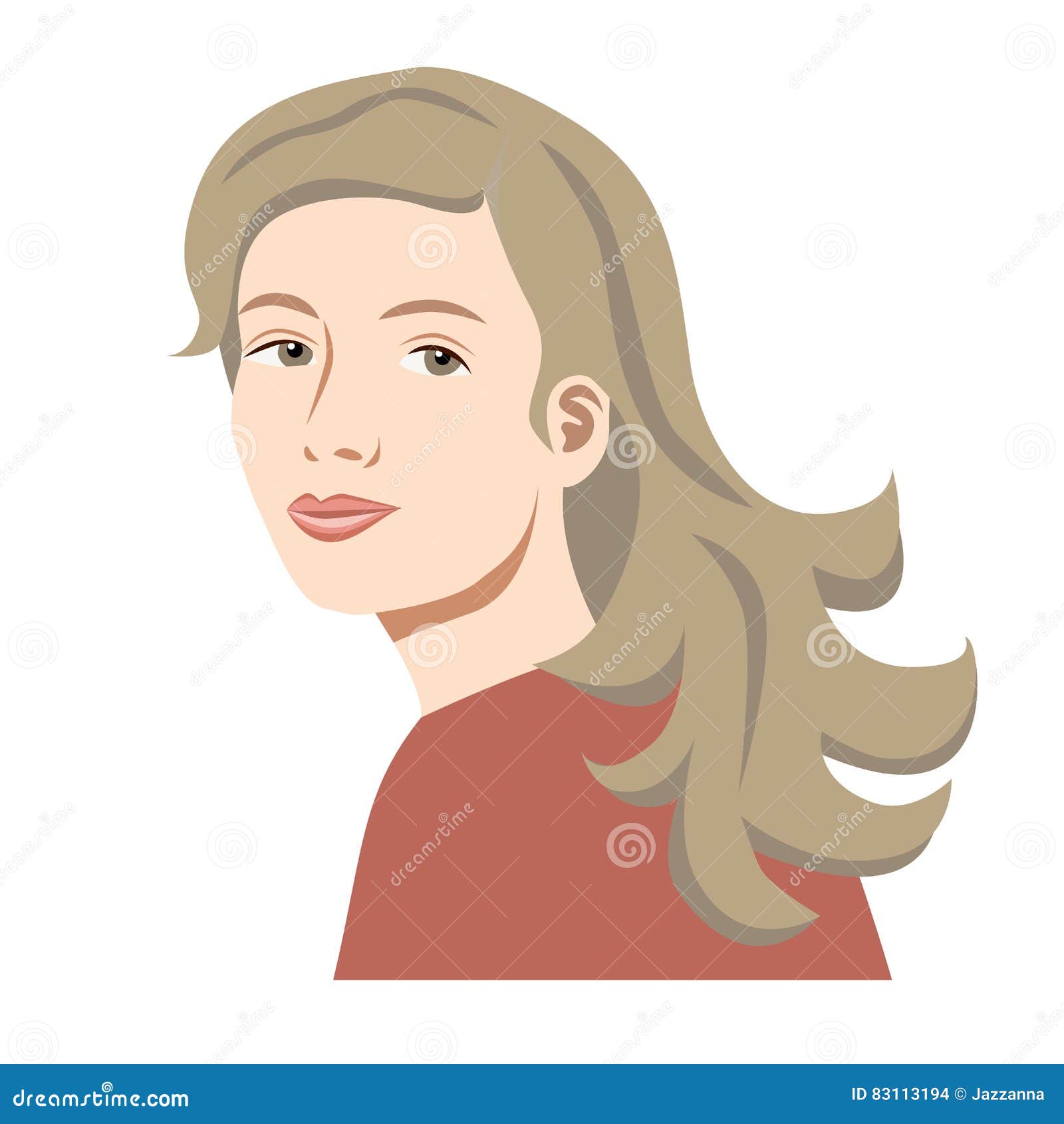 Woman looking back stock vector. Illustration of young - 83113194