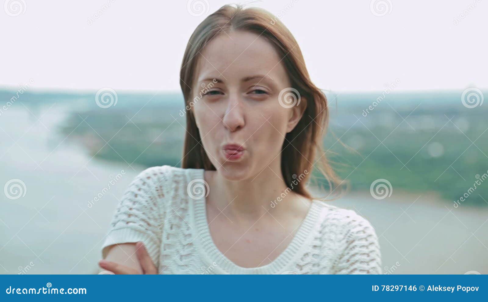 Woman Looking at Camera and Making Funny Face Stock Footage - Video of ...