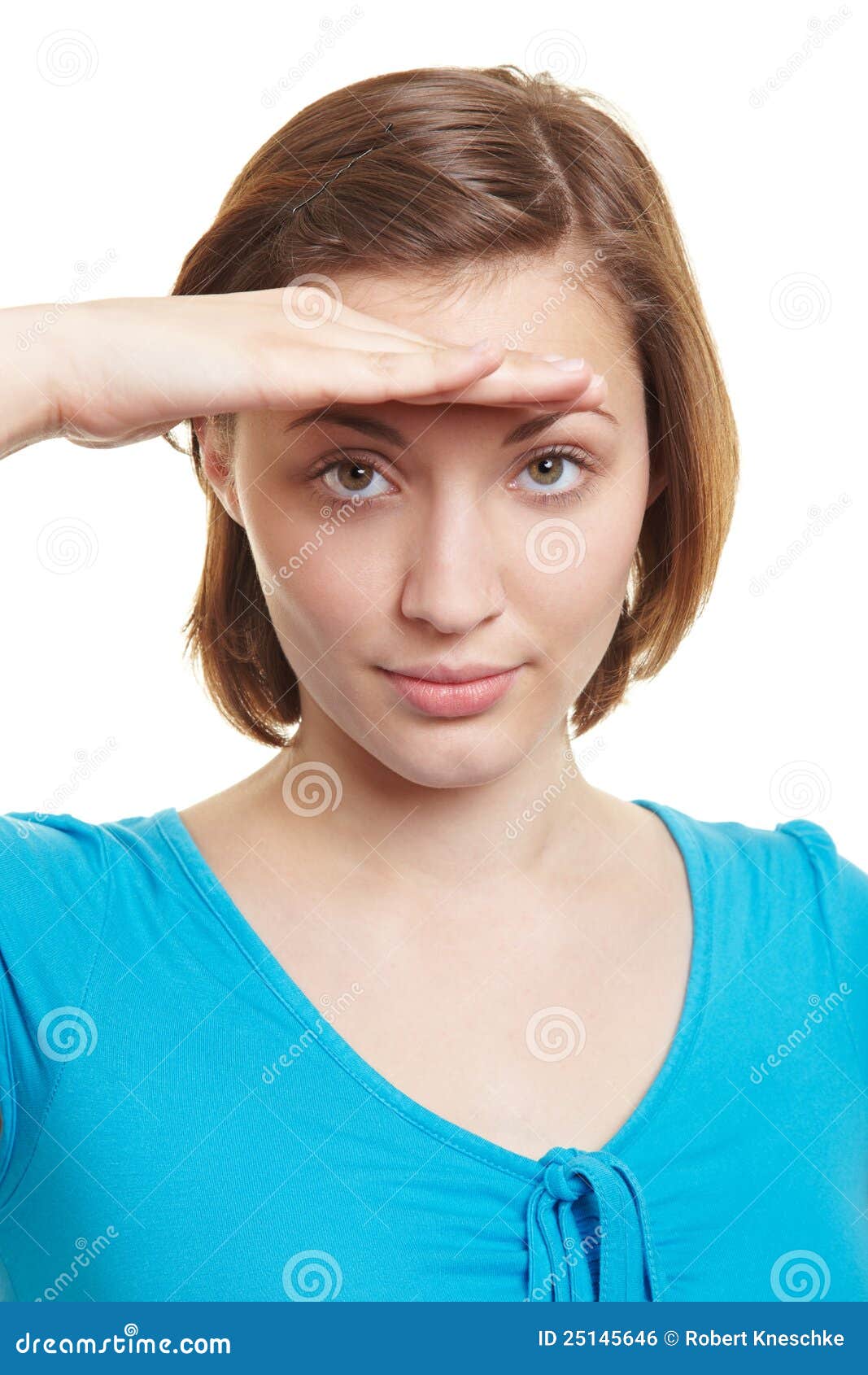 Woman Looking into Distance Stock Photo - Image of shadow, face: 25145646