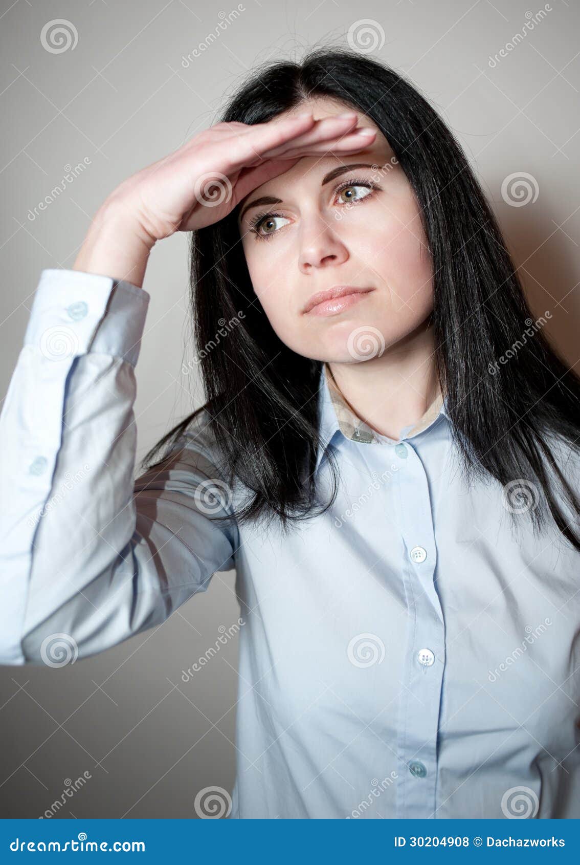 The woman looks afar stock photo. Image of cute, stare - 30204908