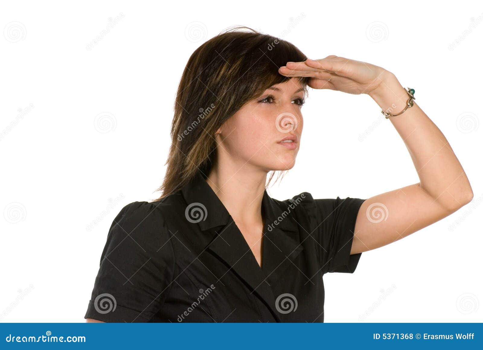 Woman Looking Into Distance Royalty Free Stock Photos - Image: 5371368