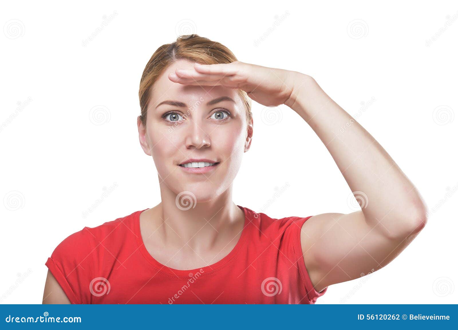 Woman Looking into the Distance Stock Photo - Image of alone, person ...