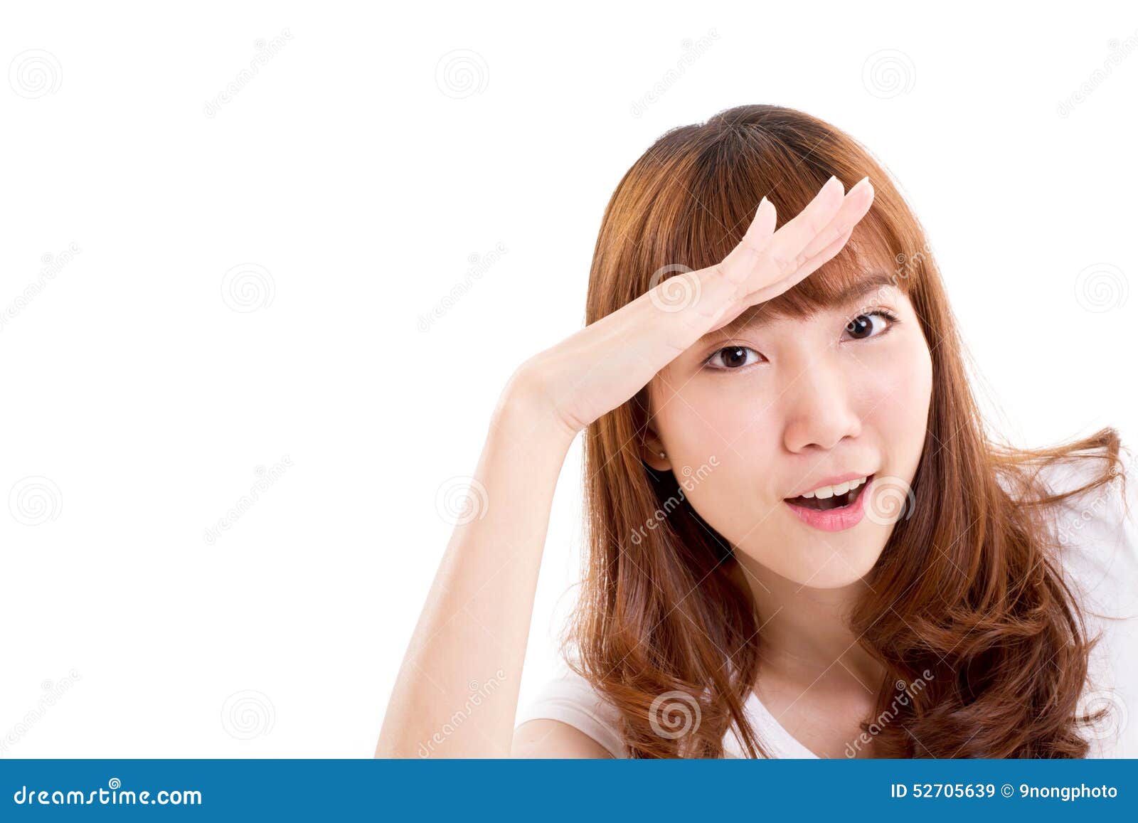 Woman Looking, Finding, Searching at Camera Stock Image - Image of ...