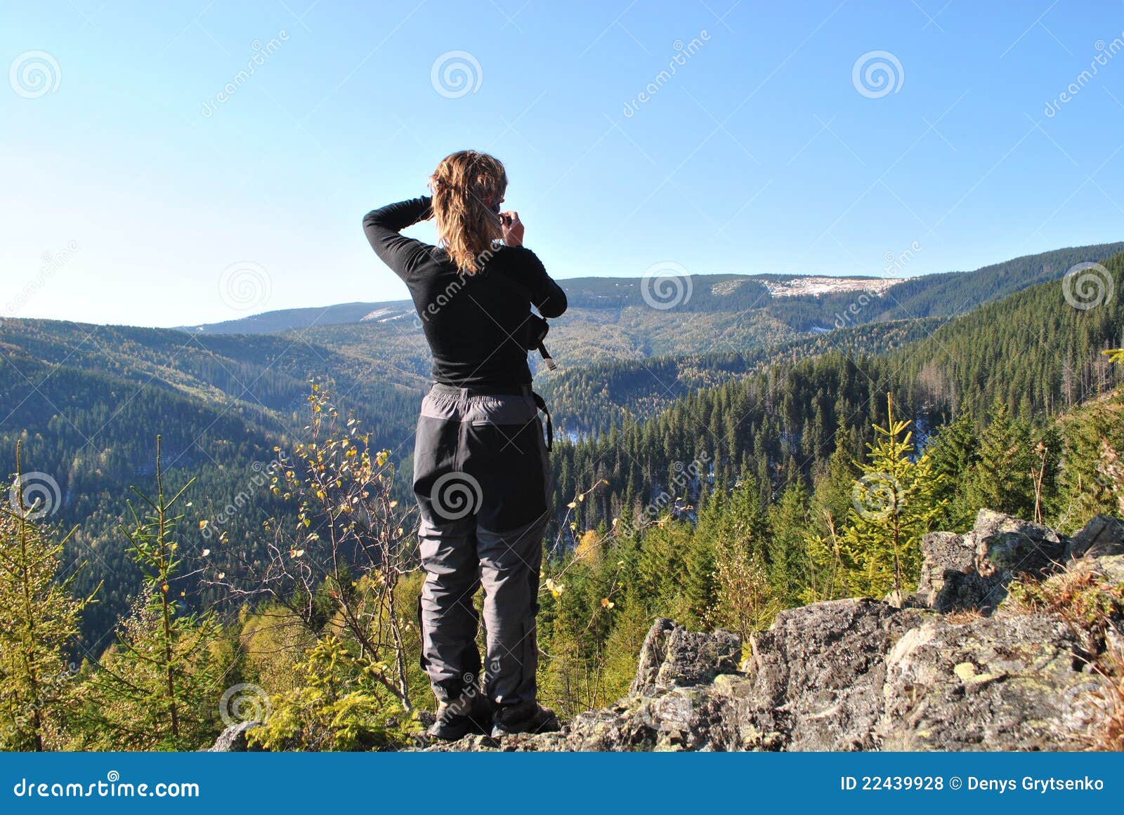 Woman looking forward stock photo. Image of landscape - 22439928