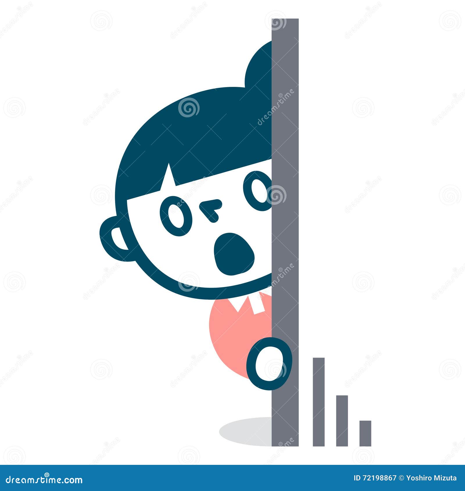 Woman looking into hiding stock vector. Illustration of paintings ...