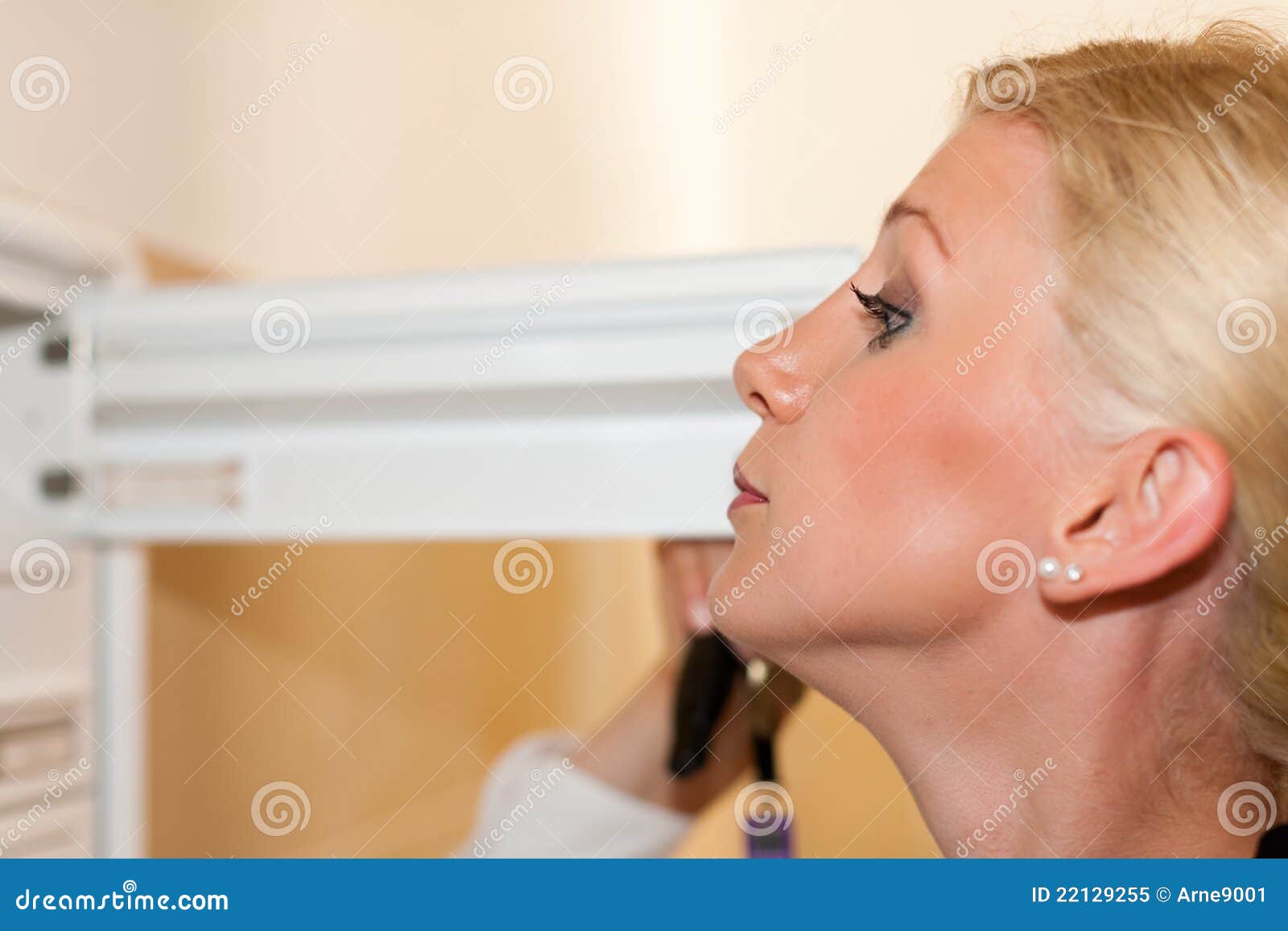 Woman Looking after Mail in Letter Box Stock Image - Image of letter ...