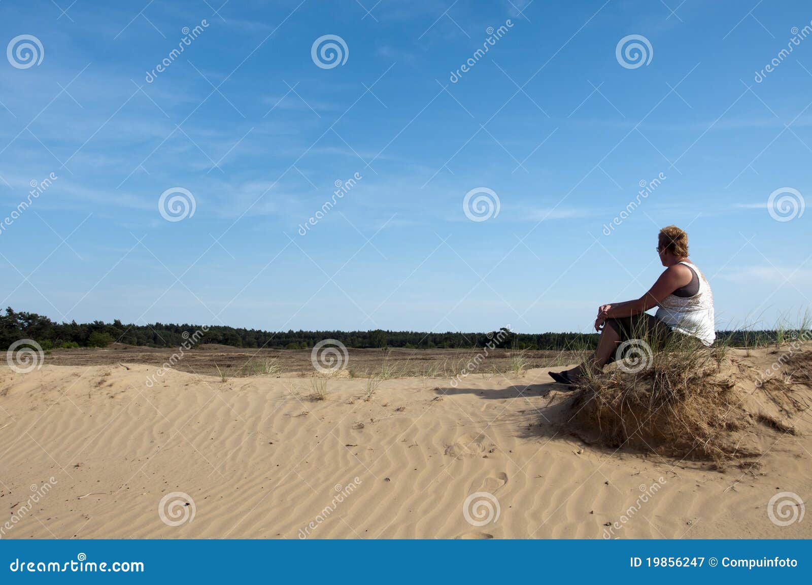 Woman Looking at the Nature Stock Image - Image of branch, relax: 19856247