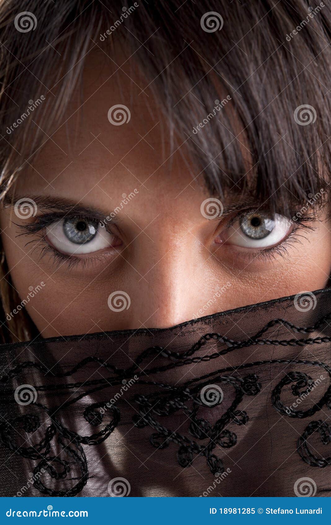 Woman looking out of veil stock image. Image of female - 18981285