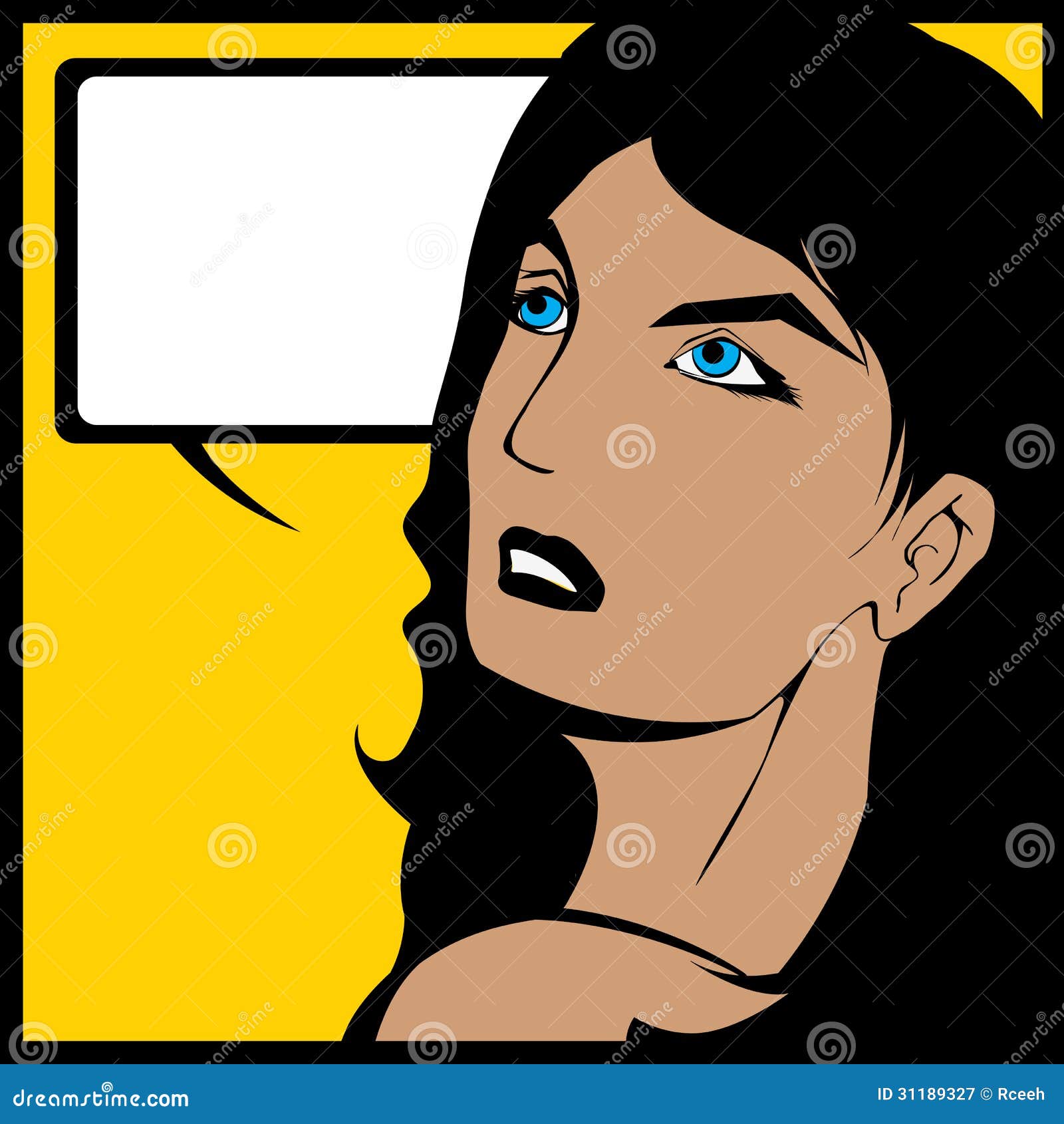 Woman Looking Over Her Shoulder Stock Vector - Illustration of line ...