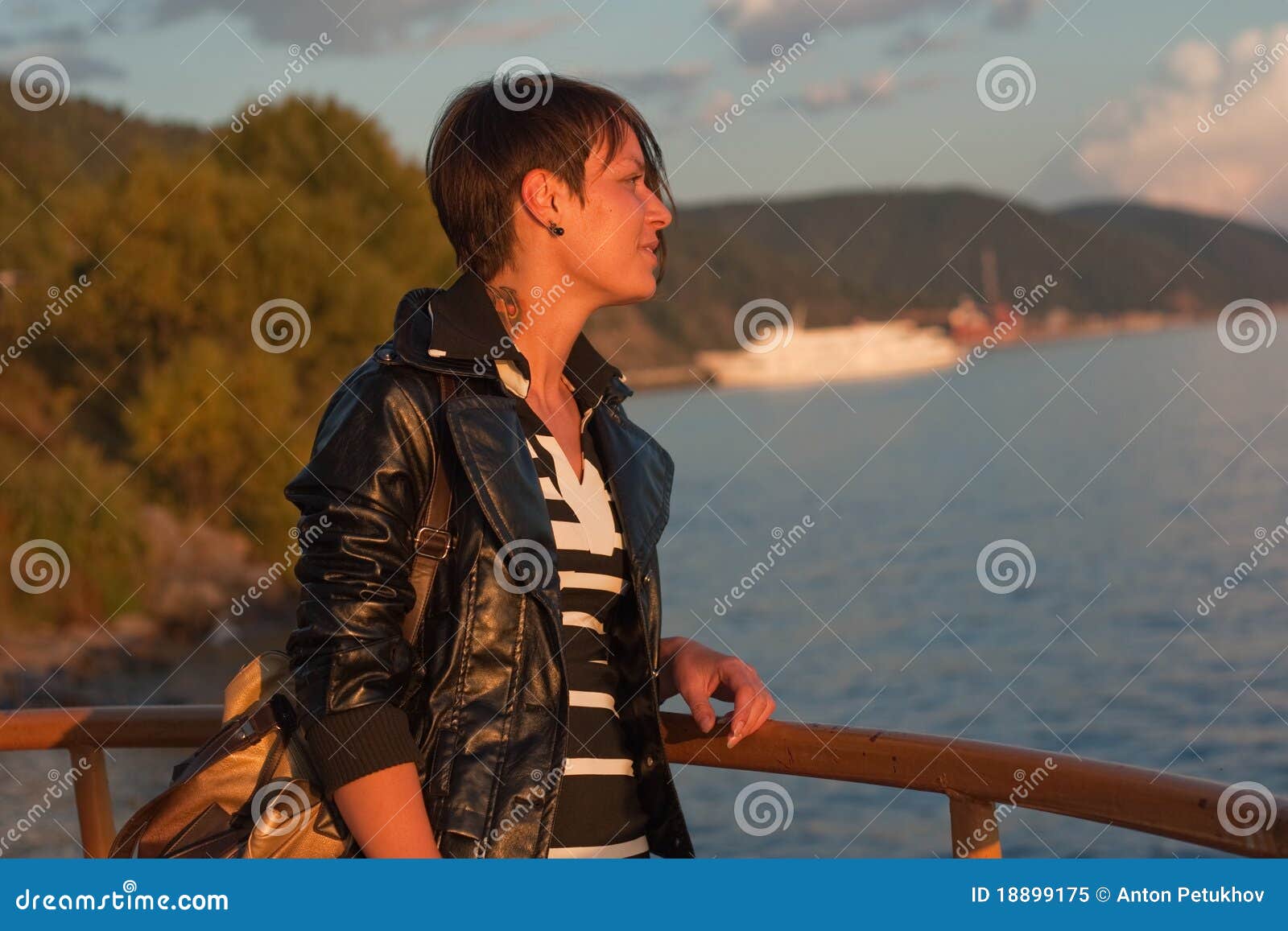 Woman Looking Over Lake Baikal Stock Image - Image of serenity ...