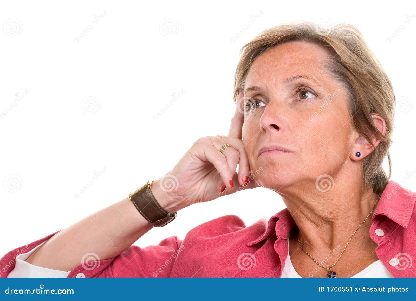 Woman looking sad stock image. Image of blonde, isolated - 1700551