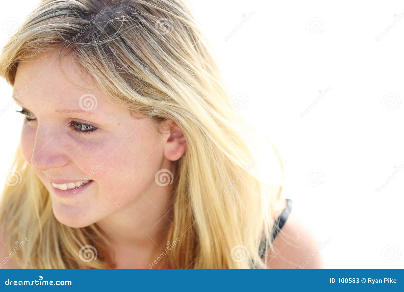 Woman looking sideways stock image. Image of face, gorgeous - 100583