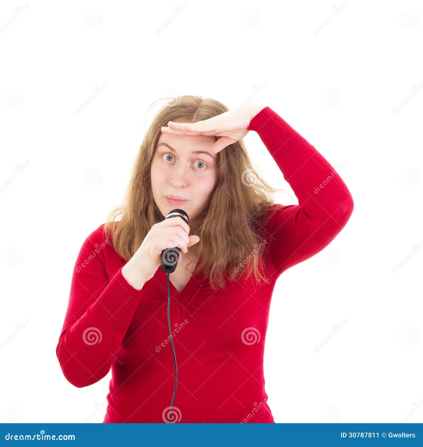 Woman looking for somebody stock image. Image of female - 30787811