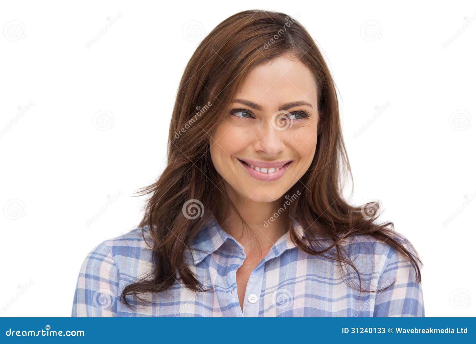 Woman looking at something stock image. Image of shirt - 31240133