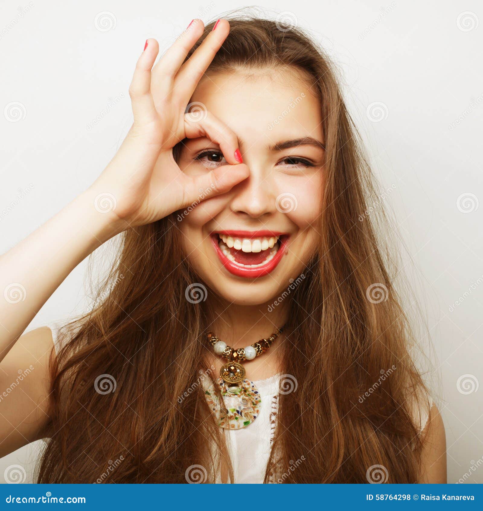 Woman Looking for Something with Wide Open Eyes Stock Photo - Image of ...