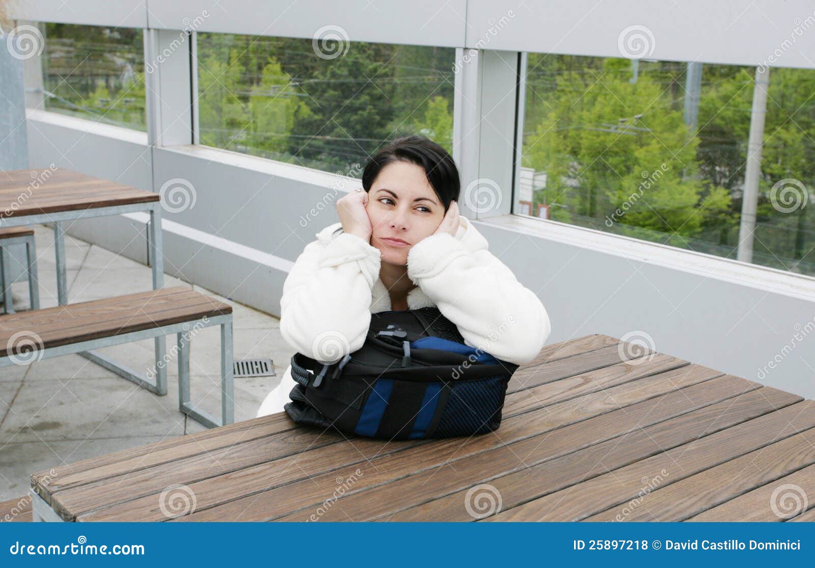 Woman looking thoughtful stock photo. Image of lips, grief - 25897218