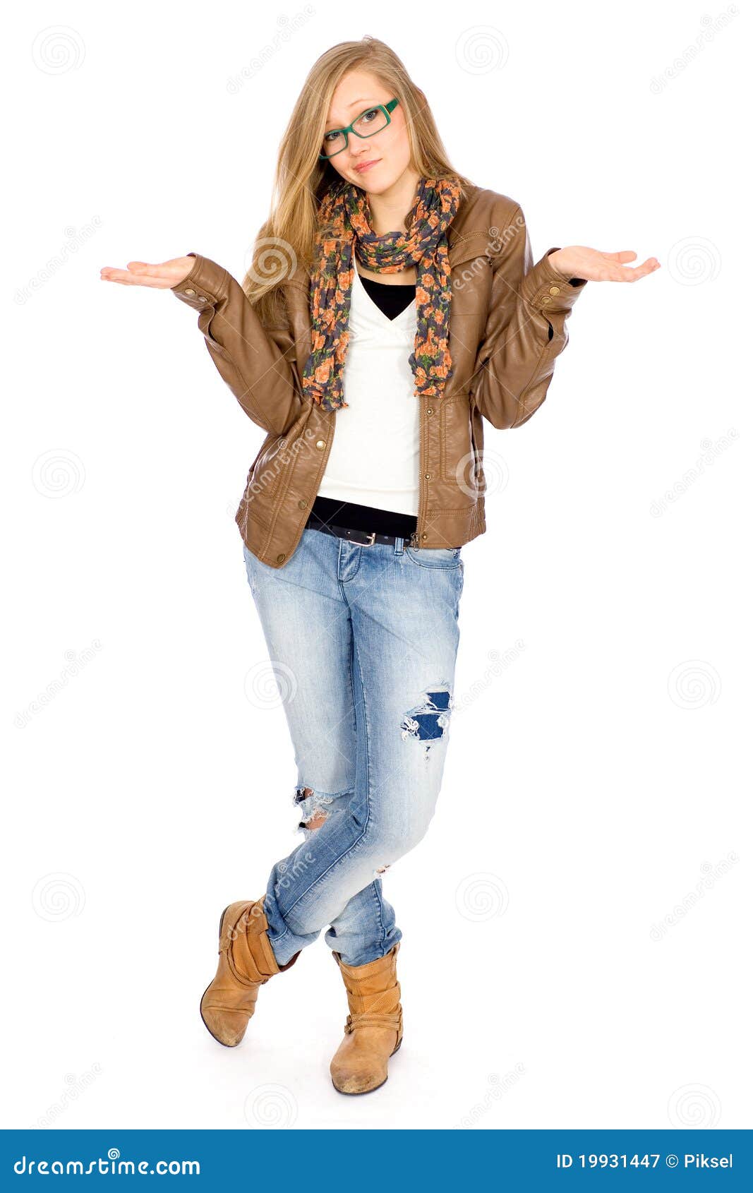 Woman looking uncertain stock image. Image of student - 19931447