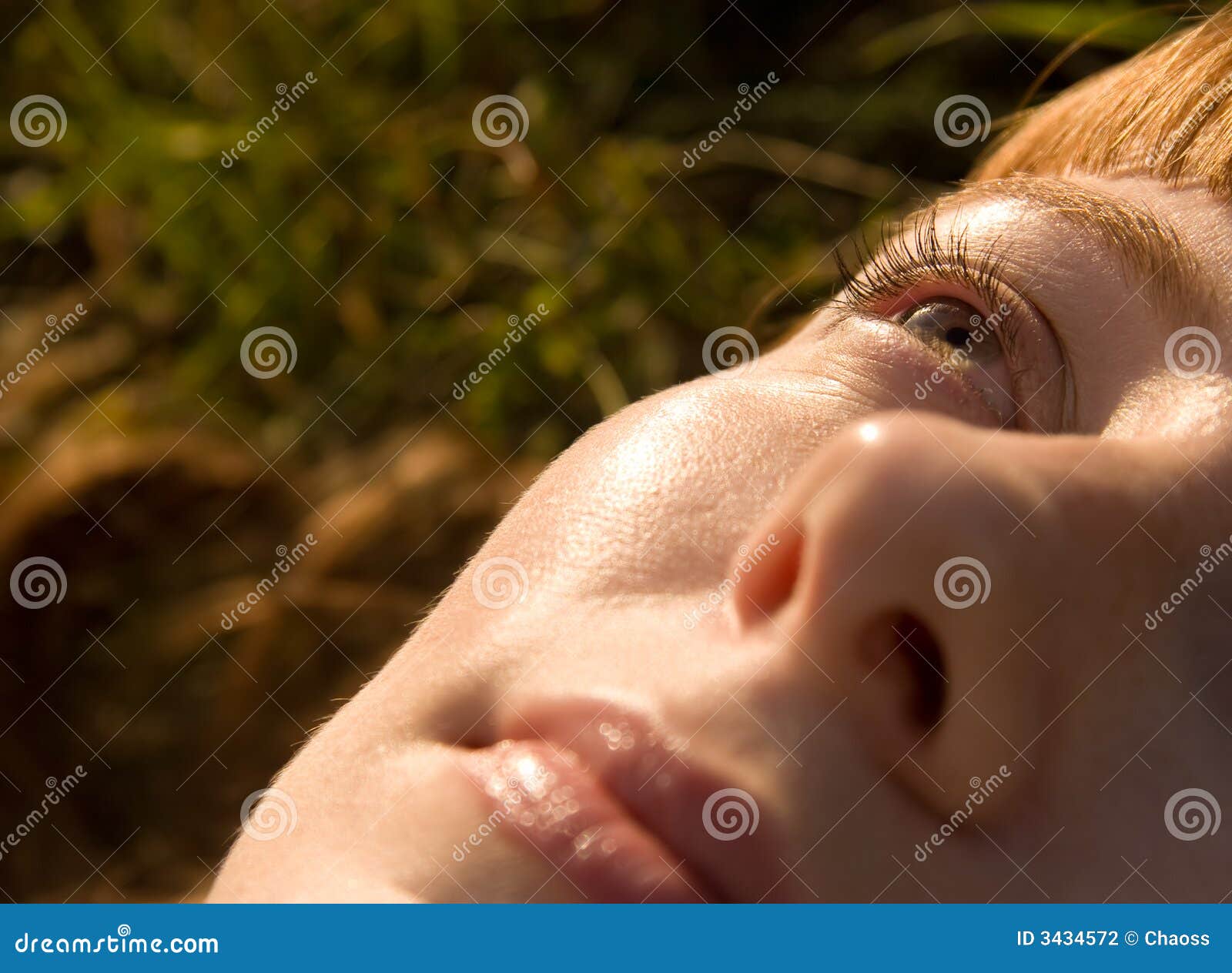 Woman Looking Up To the Sky Stock Photo - Image of caucasian, business ...