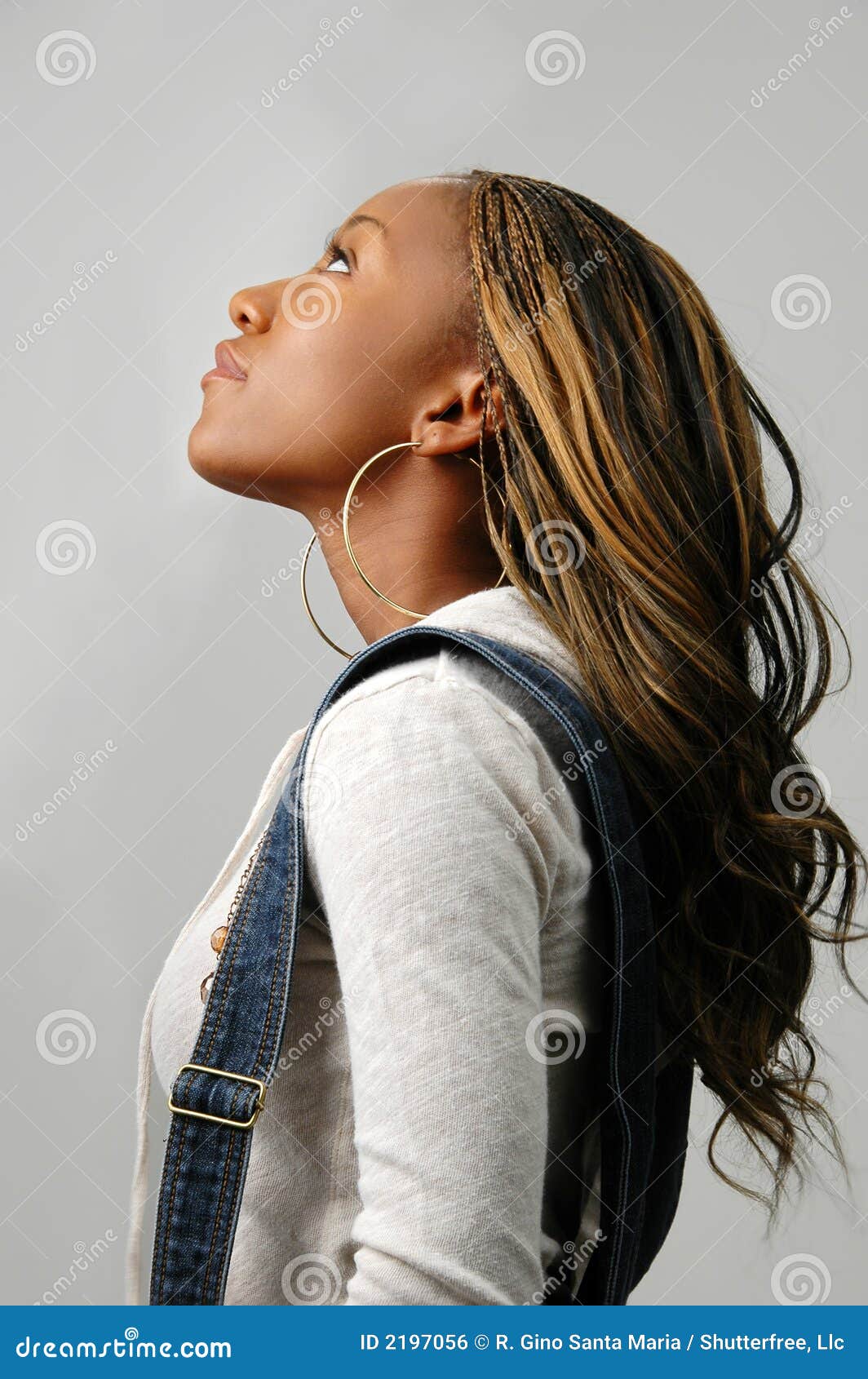 Woman Looking Upward stock photo. Image of pretty, diversity - 2197056