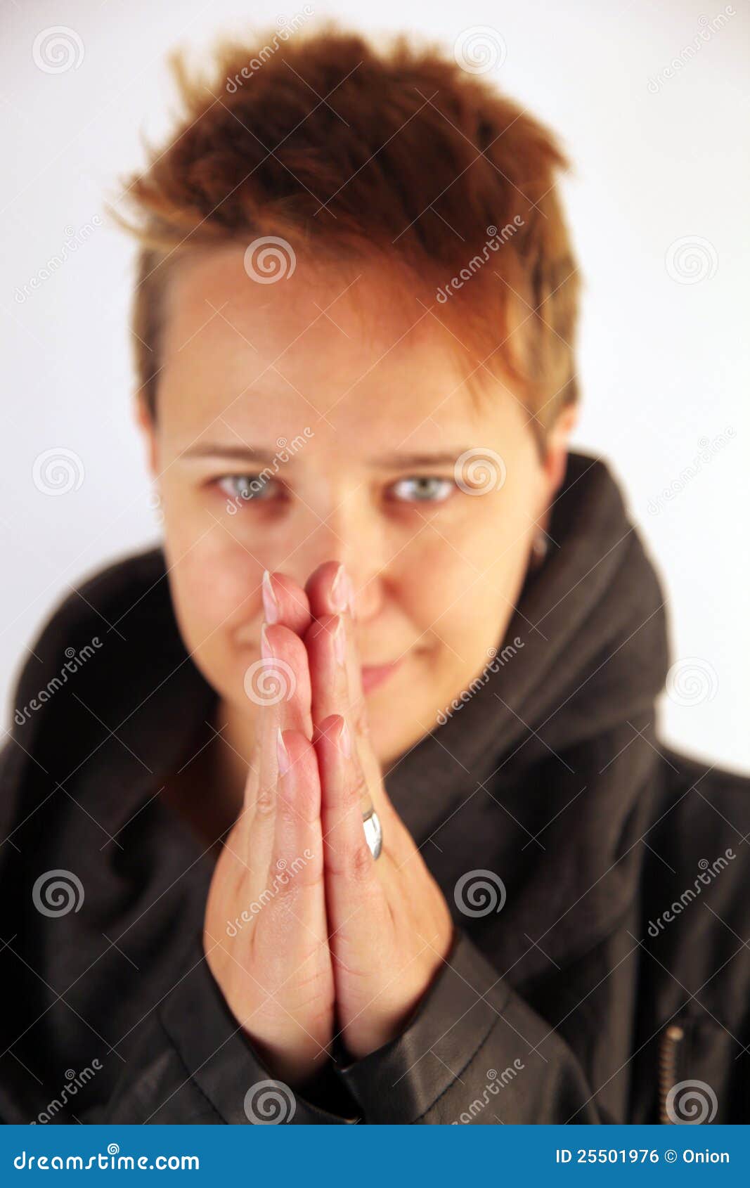 Woman looking at viewer stock photo. Image of happiness - 25501976