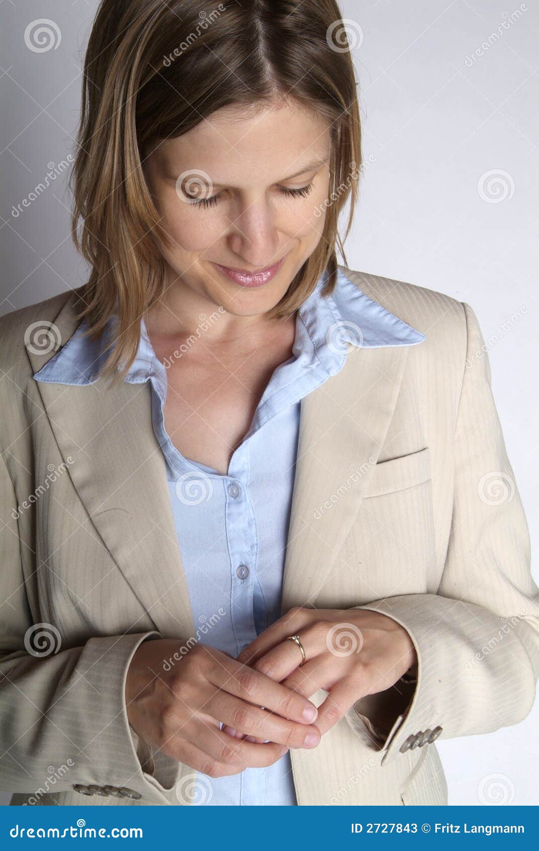 Woman looks at her ring stock image. Image of elegance - 2727843