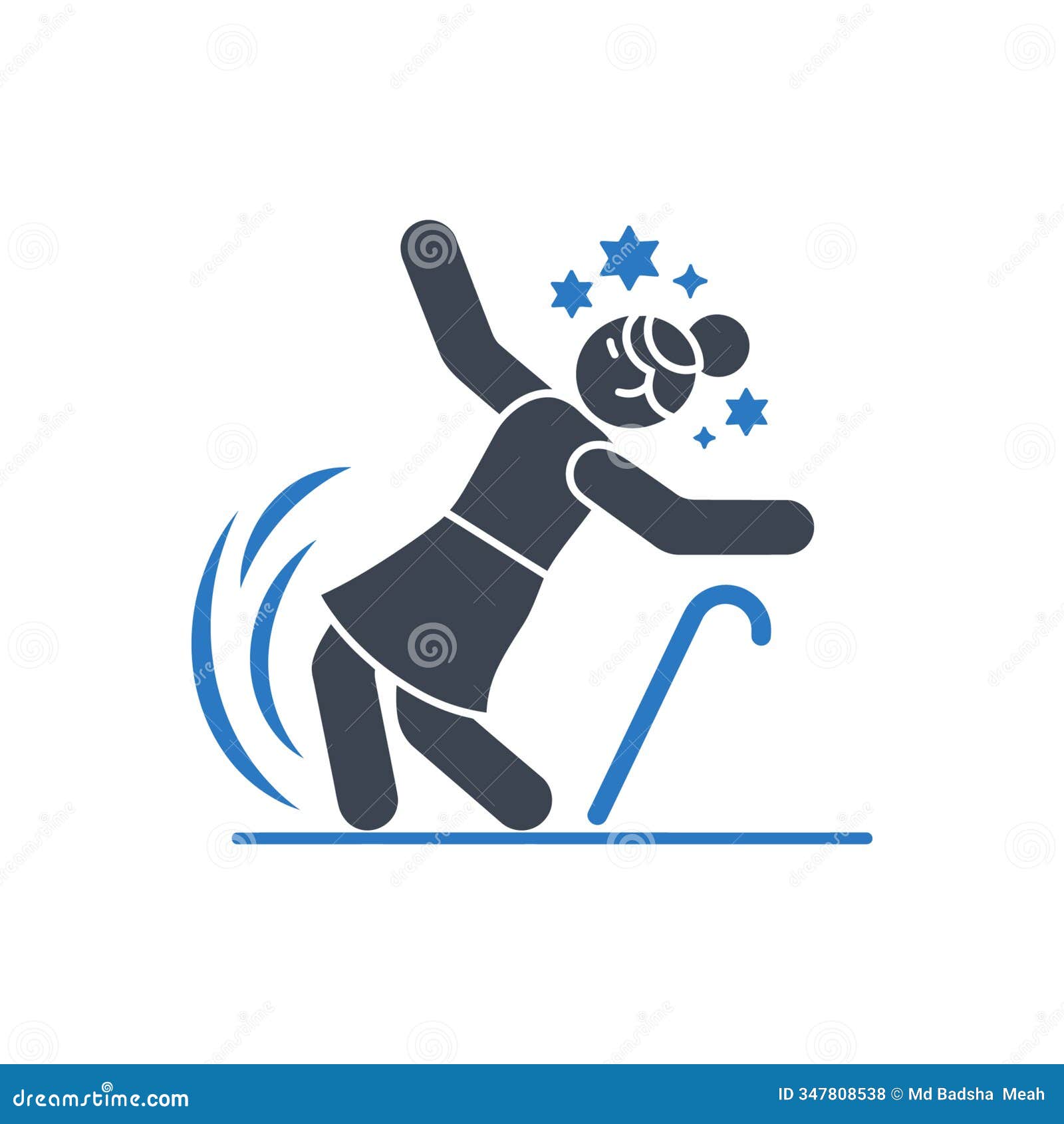 Woman Losing Balance Icon stock vector. Illustration of woman - 347808538