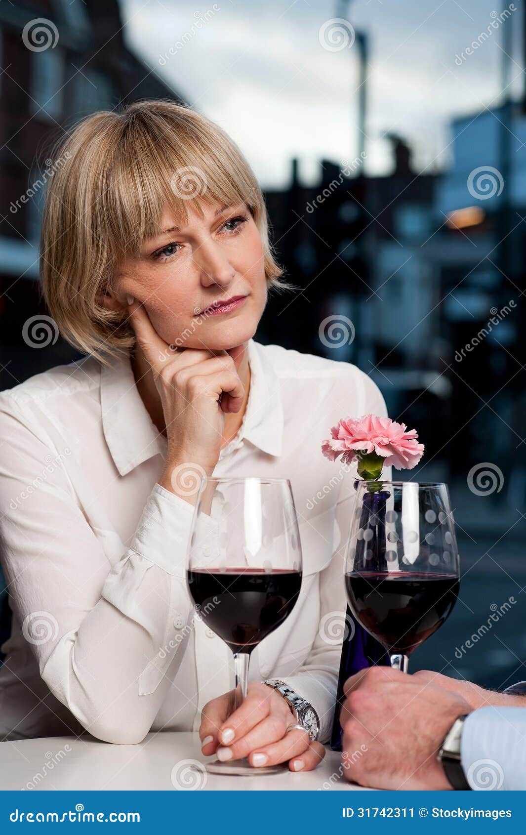 Woman Lost In Deep Thoughts Stock Image Image Of Aged Confident