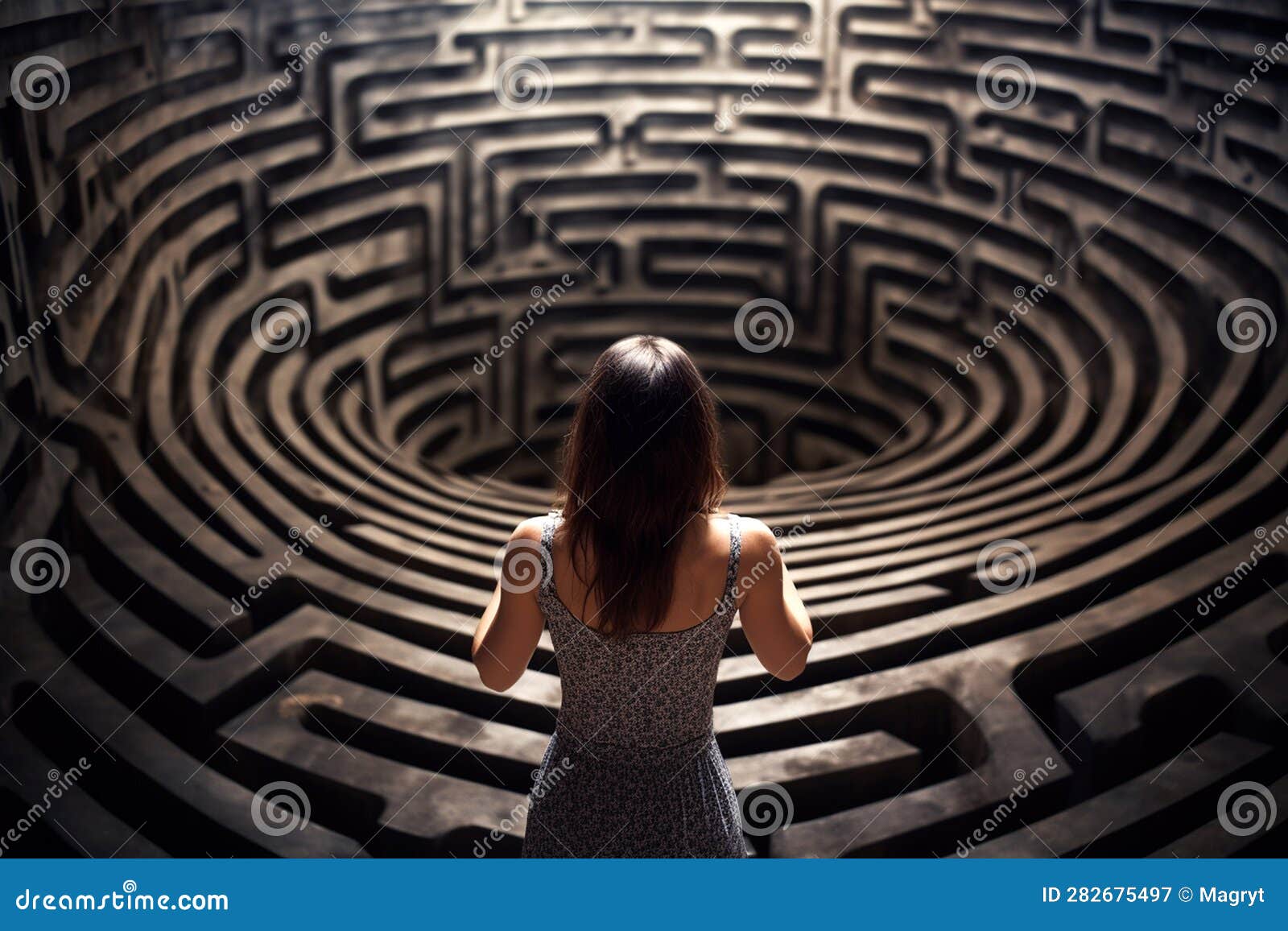 Confused By A Maze And Bewildered On Solution - 3d Illustration ... Confused By A Maze And Bewildered On Solution - 3d Illustration ...