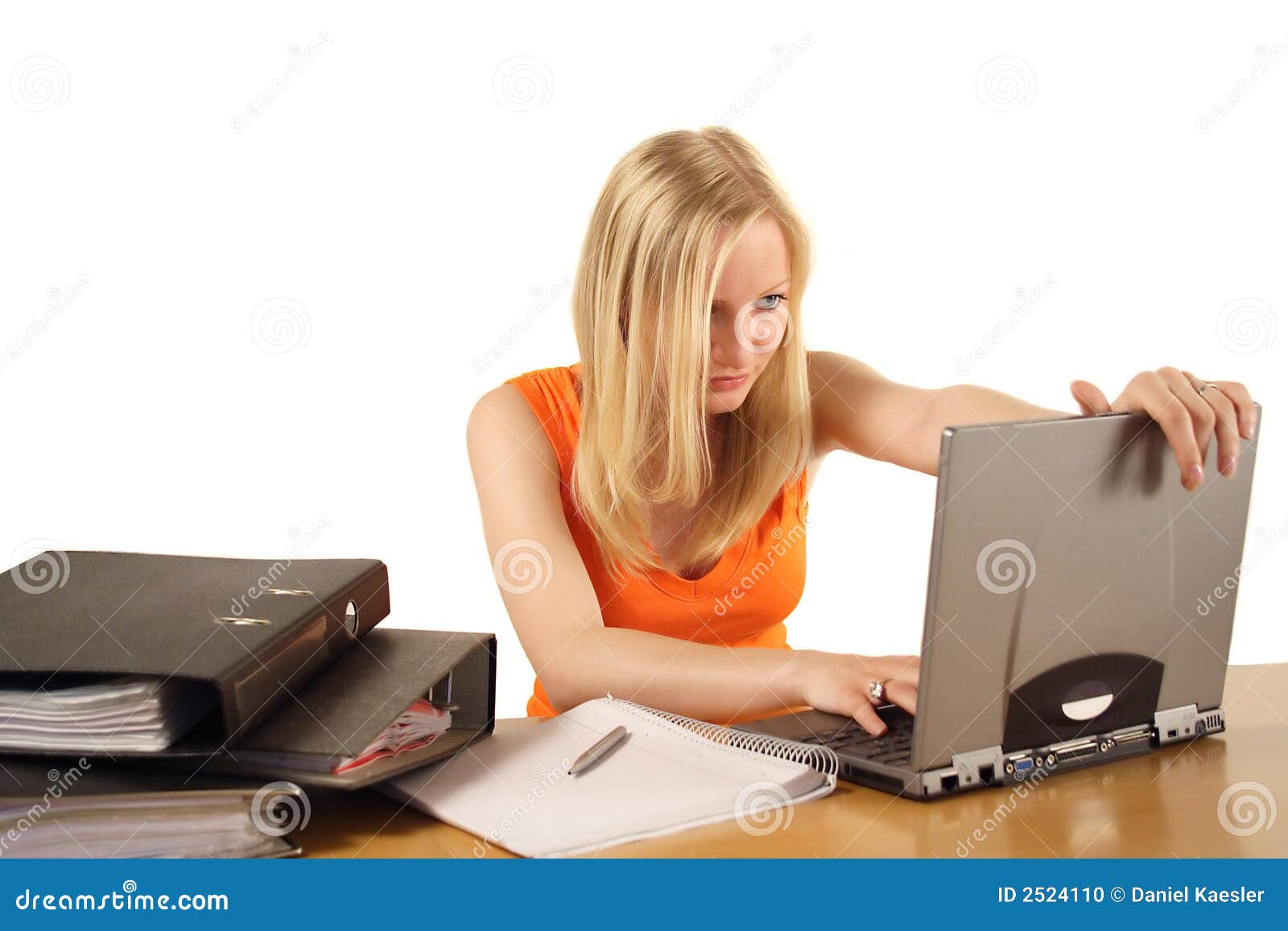 Woman with Lots of Work To Do Stock Photo - Image of laptop, brainy ...